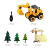 22 Pieces Construction Cake Toppers Tractor Cake Toppers and Road Toy ...