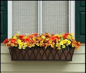 Amazon.com : 42" Arch Decora Window Box with Bronze Galvanized Liner ...