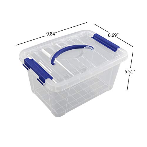 Rinboat 6 L Plastic Storage Bins, Clear, 2 Packs | Pricepulse