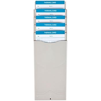 Amazon.com : Expandable Time Card Rack 5 Pocket Slots Wall Mounted ...