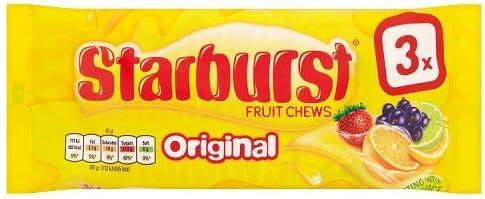 STARBURST FRUITY CHEWS 3 x 45G Pack Original: Amazon.co.uk: Grocery