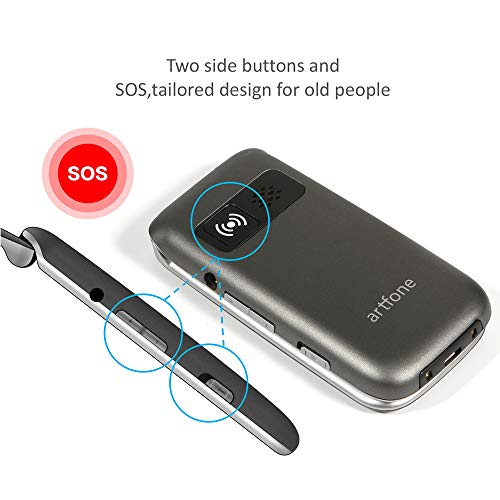 artfone (Only AT&T) 3G Unlocked Senior Cell Phone,Flip Senior Phone with Charging Dock,Senior ...