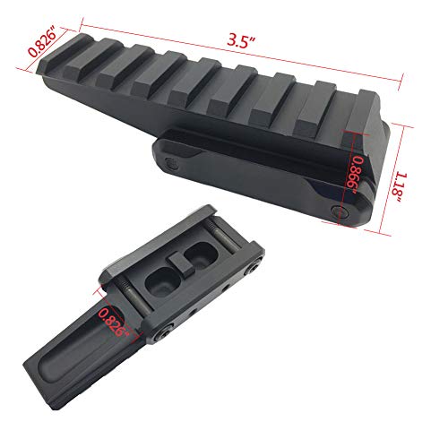 LThyzszb Picatinny Optics Riser Mount Red Dot Riser Mount 8 Slot ...