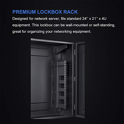 Kenuco Heavy Duty 16 Gauge Steel DVR Security Lockbox with Fan and ...