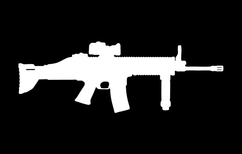 Amazon.com: Scar silhouette Red Dot White Vinyl Decal: Automotive