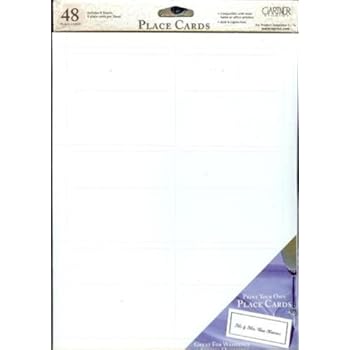 Amazon.com: Gartner Studios Pearl Ivory Place Cards, 48 Count (83004 ...