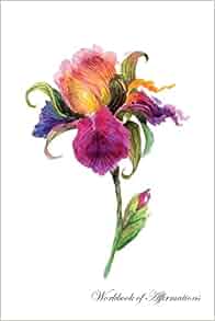 Watercolor Iris Flower Workbook of Affirmations Watercolor Iris Flower ...