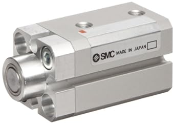 SMC RS Series Aluminum Stopper Air Cylinder, Compact, Double Acting, Through Hole Mounting ...