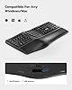 2.4G Wireless Ergonomic Split Keyboard with Pillowed Wrist Rest, USB ...