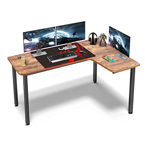 EUREKA ERGONOMIC 60 Inch Black Corner L Shaped Computer Desk, Home ...