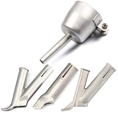 4pc Round Triangle Y Shape Nozzle for Welding Plastic Hot Air Gun Kit ...