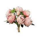 Amazon.com: Angel Isabella, LLC Real Touch Peony Bouquet-6blooms 2buds ...