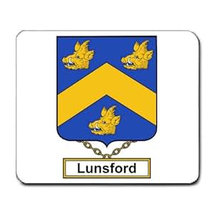 Amazon.com : Lunsford or Longford Family Crest Coat of Arms Mouse Pad ...
