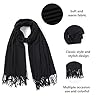 Women Scarf - Winter Scarves Warm Shawl Wraps Long Large Solid Color ...