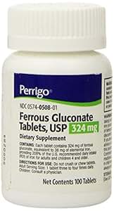 Amazon.com: FERROUS GLUCONATE 324MG PADD 100TB by PADDOCK LABORATORIES ...