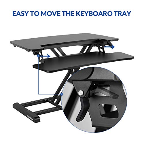 FlexiSpot Standing Desk Sit to Stand Gas Spring Riser Converter with ...