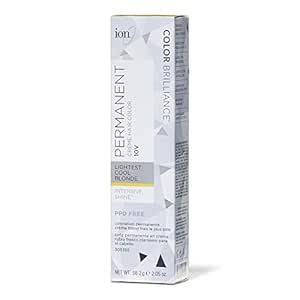Amazon.com : Ion 10V Lightest Cool Blonde Permanent Creme Hair Color ...