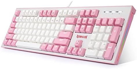 Redragon K623 HADES Dual Color Keys Mechanical Gaming Keyboard Single White LED + RGB Side Edge ...