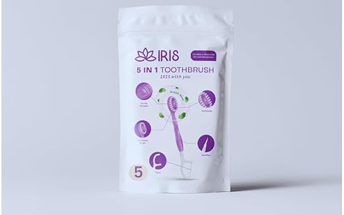 IRIS Travel Toothbrush Set, Disposable Mini Toothbrushes with ...