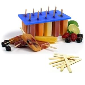 Amazon.com: Norpro Frozen Ice Pop Maker with 100 Free Wooden Sticks ...