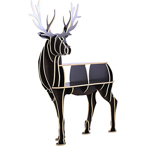 Amazon.com: OLizee Stylish 43.3" Wooden Deer Storage Shelf Side Table ...