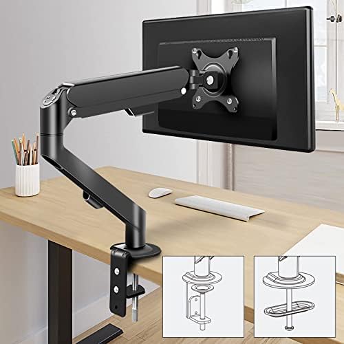 Necomi Monitor Desk Mount Single Arm Stand, Full Motion Monitor Arm ...