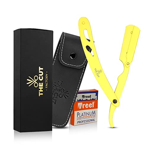 The Cut- Factory- Straight Razor with 100 Pack Platinum Treat Single ...