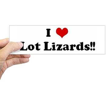 Amazon.com: Funny Warning Bumper Stickers - No Lot Lizards (Truck Stop ...