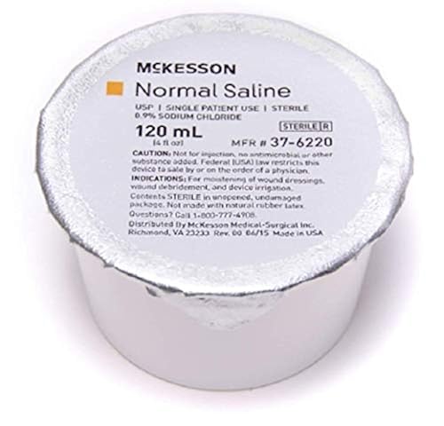 AMZ Medical Supply Sterile Saline Solution. Pack of 48 Sodium Chloride ...