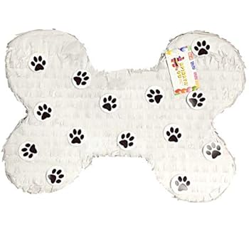 Amazon.com: Large White & Black Paw Theme Pinata 19" Tall Puppy Theme ...