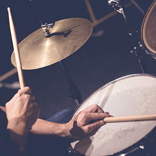 Cooyeah Drum Stick Brush Set, 1 Pair 5A Classic Maple Wood Drum Sticks 1 Pair Retractable Drum ...