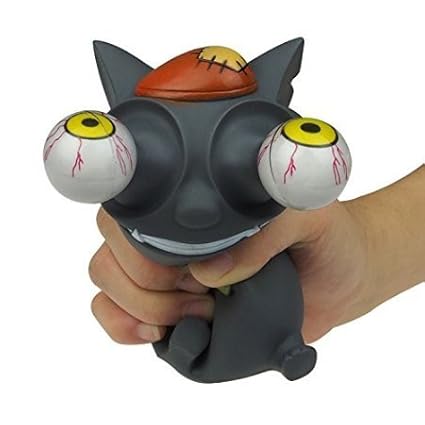 Amazon.com: Mad Cat Bulging Eyes Stress Balls / Pop Out Eyes Stress ...