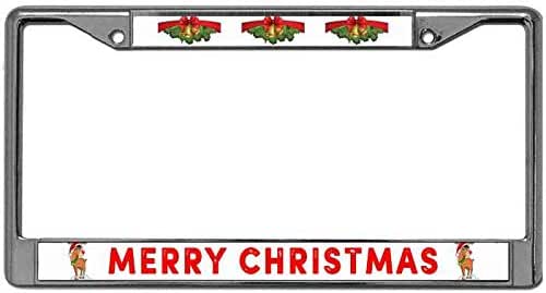 Merry Christmas US License Plate Frame Weather-Resistant Christmas ...