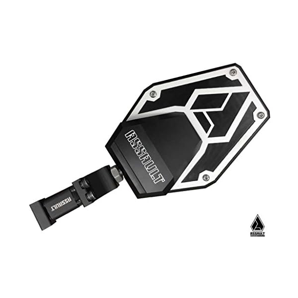 Assault Industries B2 Bomber Side Mirrors (Black/Raw, 1.875″) - Robby ...