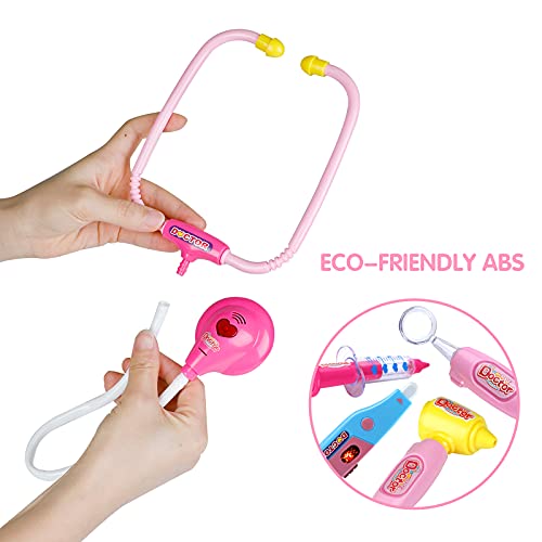 INNOCHEER Pink Doctor Kit for Kids, 25 Pieces Doctor Kit for Toddlers ...