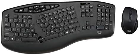 Adesso Truform Media 1600 (WKB-1600CB) 2.4GHz RF Wireless Ergonomic ...