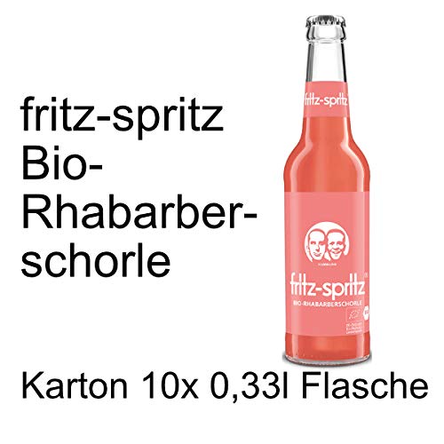 Fritz-spritz Bio-Rhabarberschorle 10 Flaschen je 0,33l: Amazon.de ...