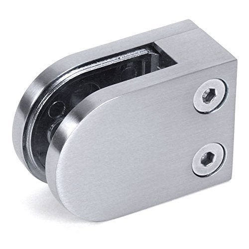 Satin Brushed Stainless Steel 316 Glass Clamp - Balustrade Glazing ...