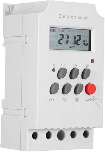سعر Irovami Digital Timer Switch, AC 220V 25A Digital Programmable Timer Din Rail Electronic ...