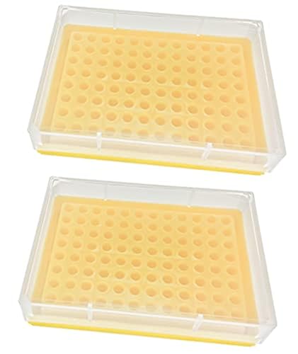 ZHIBANG 96 Positions PCR Tube Rack for 0.2ml microcentrifuge Tubes(Yellow) in Oman | Whizz ...
