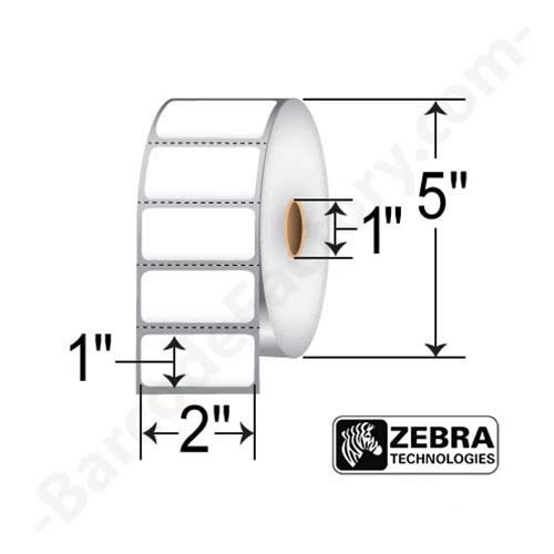 5 OD Zebra Technologies 10010039-EA Z-Select 4000D Paper Label 2 x 1 ...