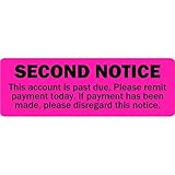 Friendly Reminder Account Overdue Labels / Stickers - 500 Labels Per ...