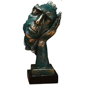 Amazon.com: Creative Abstract The Thinker Statue, Hand & Face Statues ...
