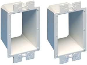 Arlington BE1-2 Electrical Outlet Box Extender, 1-Gang, White, 2-Pack ...