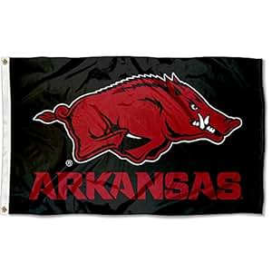 Amazon.com : College Flags and Banners Co. Arkansas Razorbacks Black ...