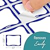 Plain Name Tag Stickers, White with Blue Border Name Tag Labels, 100 ...