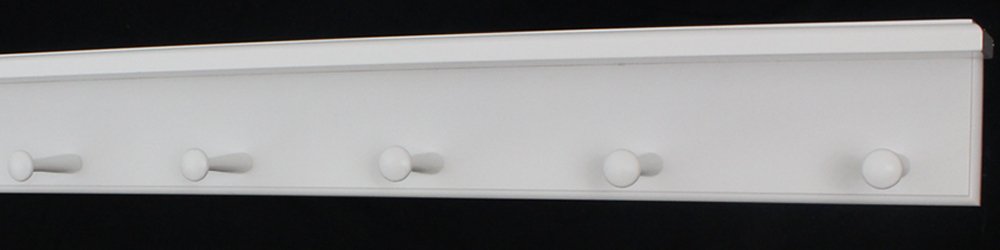 Amazon.com: White Shaker Peg Rack with Shelf (29" X 4" Shelf & 5 Pegs ...