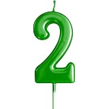 Amazon.com: Black Number 2 Birthday Candles 2nd Year Bady Roman ...