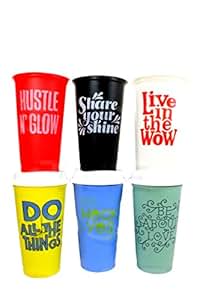 Amazon.com: Starbucks Reusable Cup Collection Pack Of 6 W/Lids-2017 ...