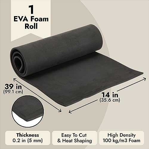 5mm EVA Foam Roll, Black Foam Sheet For Cosplay Armor, Costume, Party ...